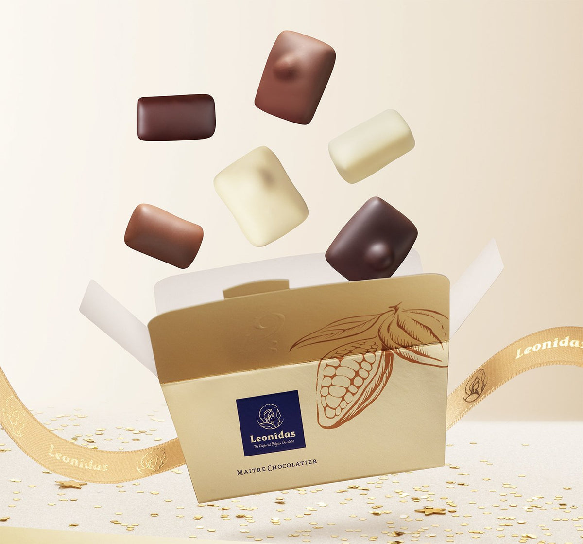 Leonidas MANON MIX Ballotin Box by weight / Fresh Butter Cream | Free ...